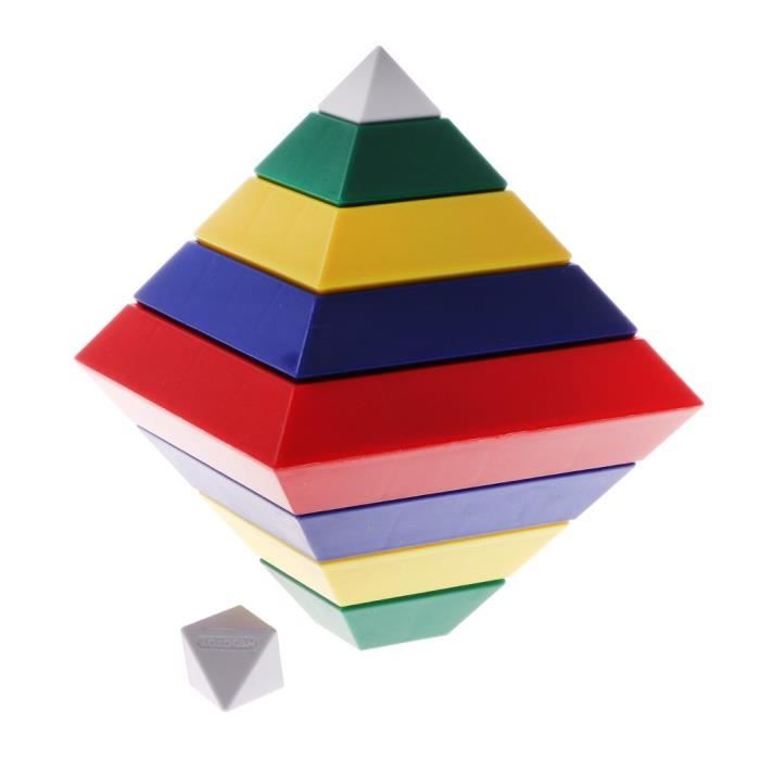 15 Pcs Blocs de Construction de Pyramide DIY Empilement Jeu de Société ...