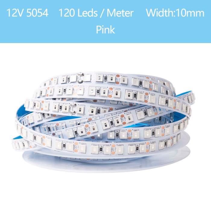 BANDE LED,Pink-120 LEDs per Meter-5m--LED Bande Lumière cuisine 12V 5m ...