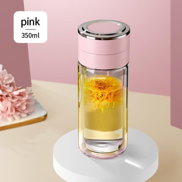 GOURDE,10--Infuseur à thé en verre à Double paroi, bouteille'eau de ...