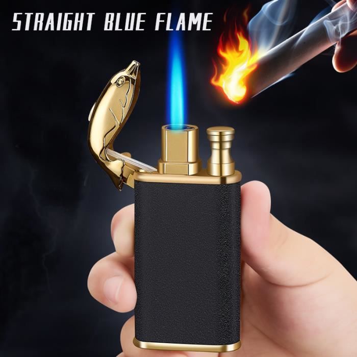 Briquet Crocodile dauphin en métal à flamme bleues nouveau briquet ...