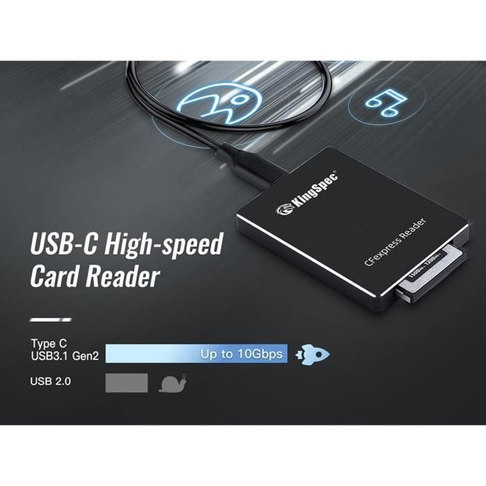 Cfexpress Type B Card Reader Usb 3.1 Gen2 10 Gbps, Usb C To Usb C (Avec ...
