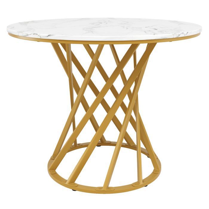 Table à Manger Seul Ronde - MDF - Table de Salon pour Cuisine salle à ...