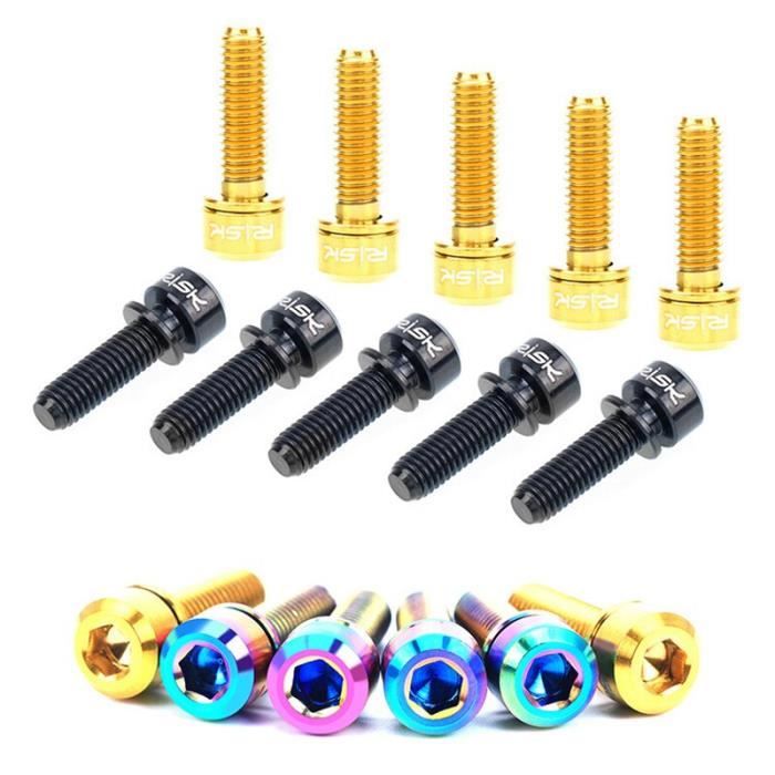 Accessoire vélo,vis à boulon en titane Ti M5 x 18mm m5x20 mm,pour tige ...