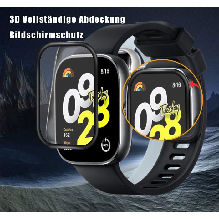 Protection écran pour Redmi Watch 4, Film TPU Flexible Non-Verre 3 ...