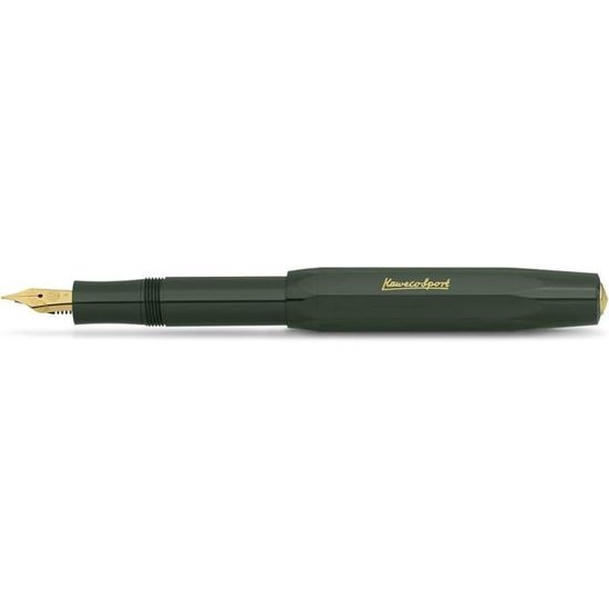 Classic Sport Stylo Plume Vert Avec Plume En Acier Plaqué Or 23 Carats ...