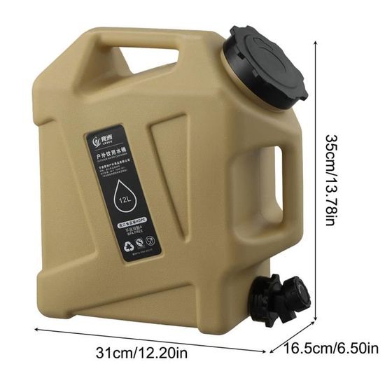 Bidon plastique,sans BPA,12L,Bidon eau,Bidon à eau avec robinet et ...