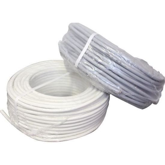 Câble souple HO5 VV-F 50m 3 x 0,75mm² blanc - FILS & CABLES - 007705 ...