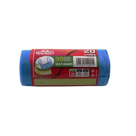 30 Sacs Poubelle Pebd 22 Microns 20 Litres - Moby-Bag - Cdiscount Au ...