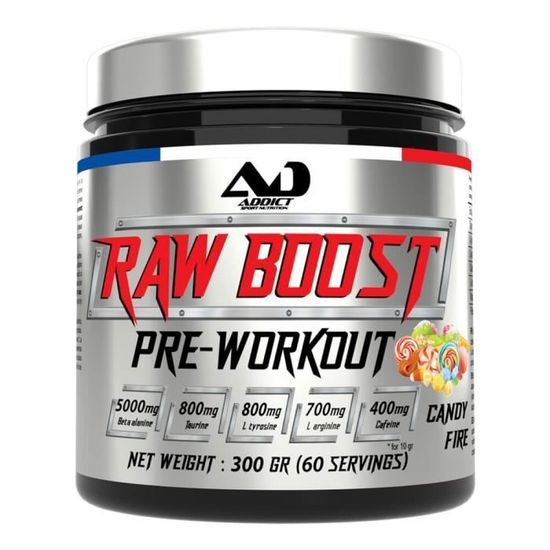 Pre-workout Raw Boost - Candy 300g - Cdiscount Sport