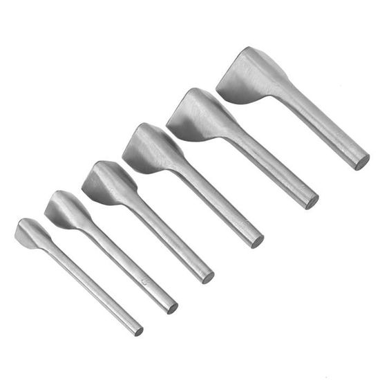 EJ.life V Shape Punch, Solid Steel 6pcs/set Belt End Cutter, for Card ...