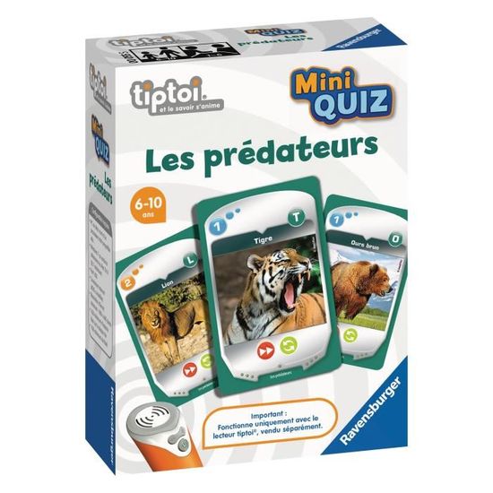 Jeu de quiz éducatif tiptoi® Ravensburger - Les prédateurs - Mixte 6 ans et plus - Cdiscount ...