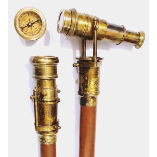 Canne de Marche télescopique Pliable avec 3 Anneaux - SSS - Nautical ...