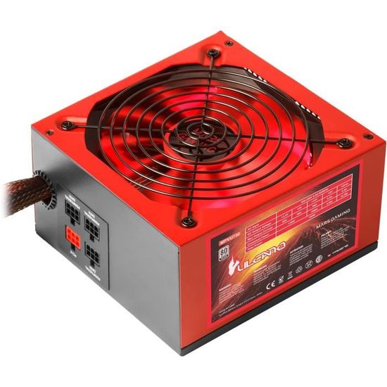 Mars Gaming Mpvu750, alimentation PC 750 W, 80Plus Silver, ventilateur ...