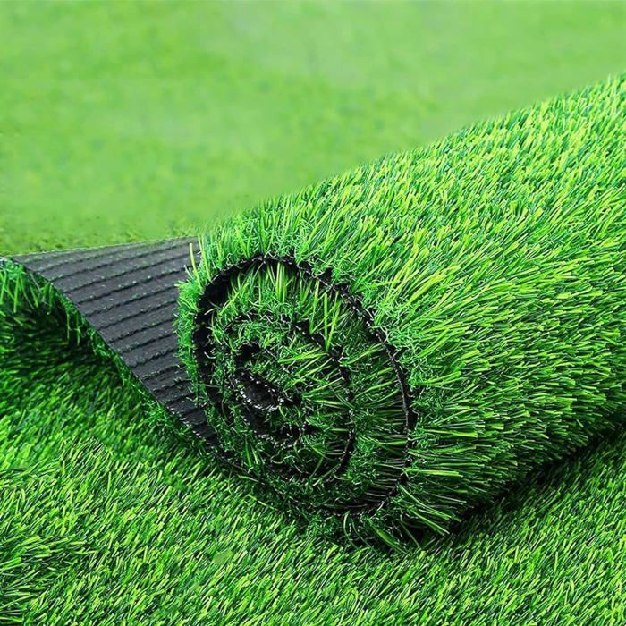 Green Gazon Artificiel 2x25m Réaliste Tapis Gazon Extérieur Pelouse Synthetique pour Animal de ...