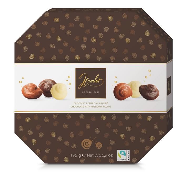 Boîte assortiment escargots au chocolat pralinés Hamlet 195gr ...