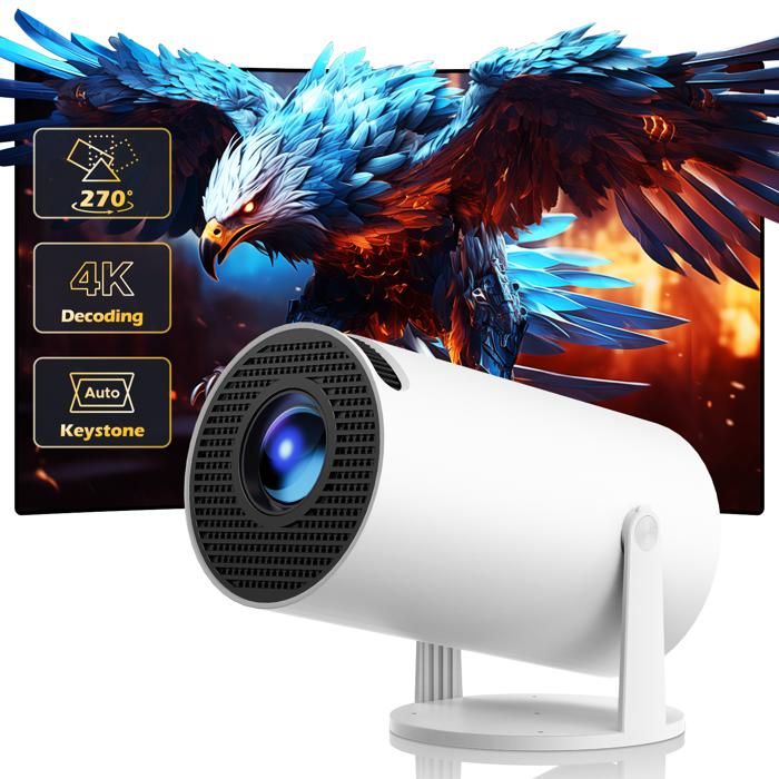 Vidéoprojecteur Intelligent 720P, Mini Projecteur Portable 4K Supportée ...