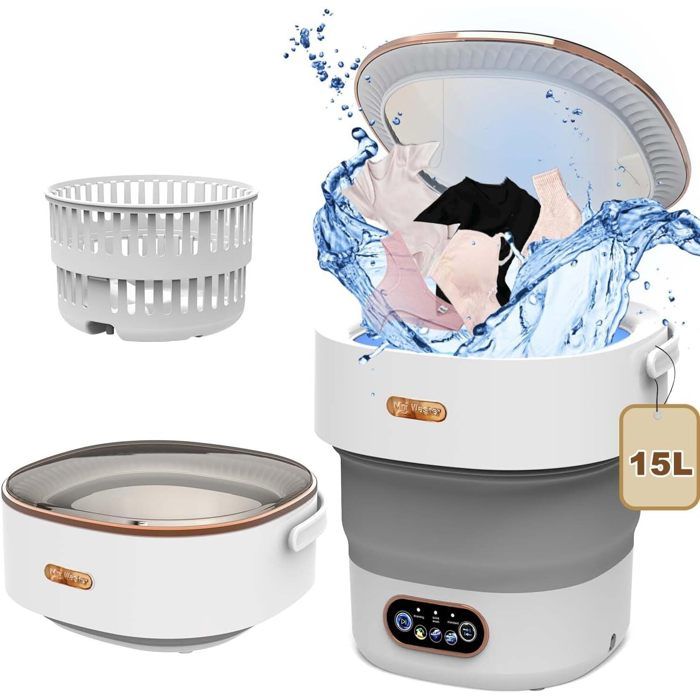 Lave Linge Portable - mini machine à laver portable 15l - 22W - 3 Modes ...