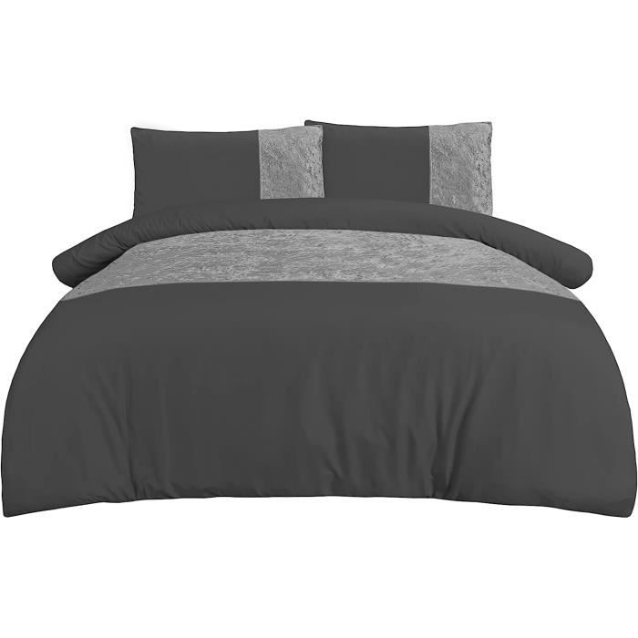 Parure De Lit Luxueuse En Velours Avec Housse De Couette Et Taies D ...