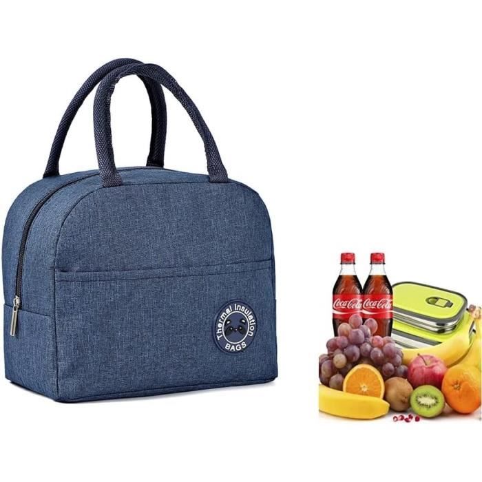 Panier Repas,Sac À Lunch Isolé,Sac Isotherme Repas Portable Lunch Bag À ...