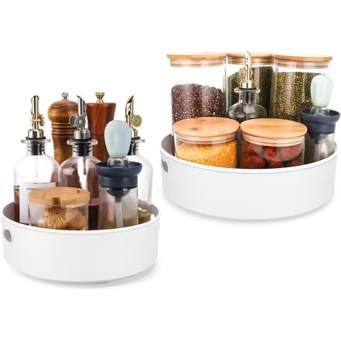 Lot De 2 Plateaux Tournants Lazy Susan - Multifonctionnel - Plateau De ...