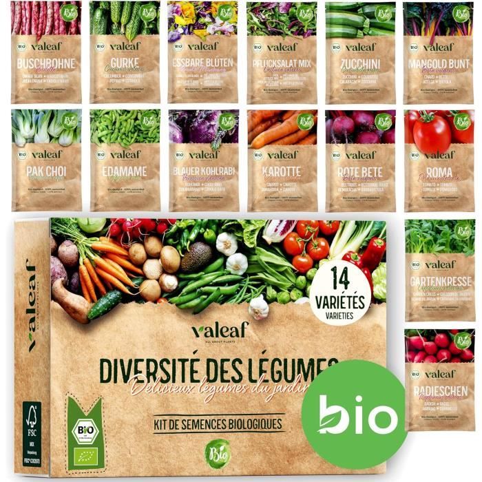 Kit de légumes I assortiment de prêt à pousser I 14 délicieuses ...
