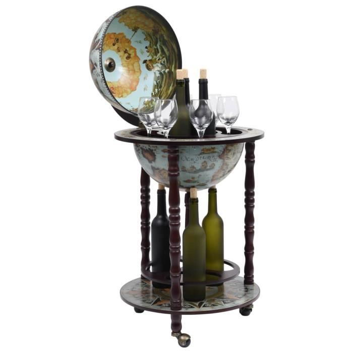 Bar sous forme de globe Bois d'eucalyptus Bleu HB009 -JIL - Cdiscount ...