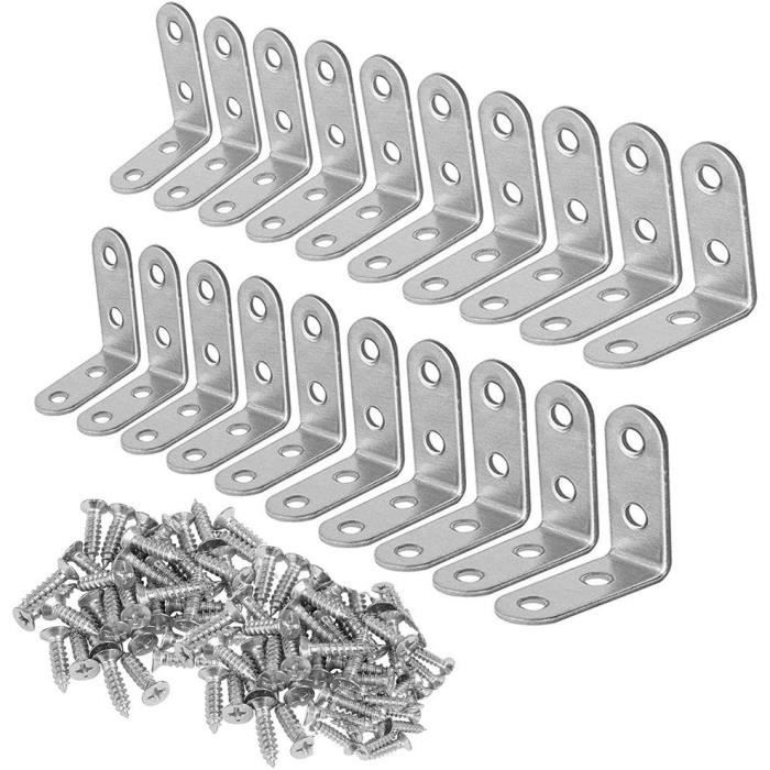 Equerre Metal, Equerre , 20 Pcs Équerre de Fixation 90 Degrés à Angle ...