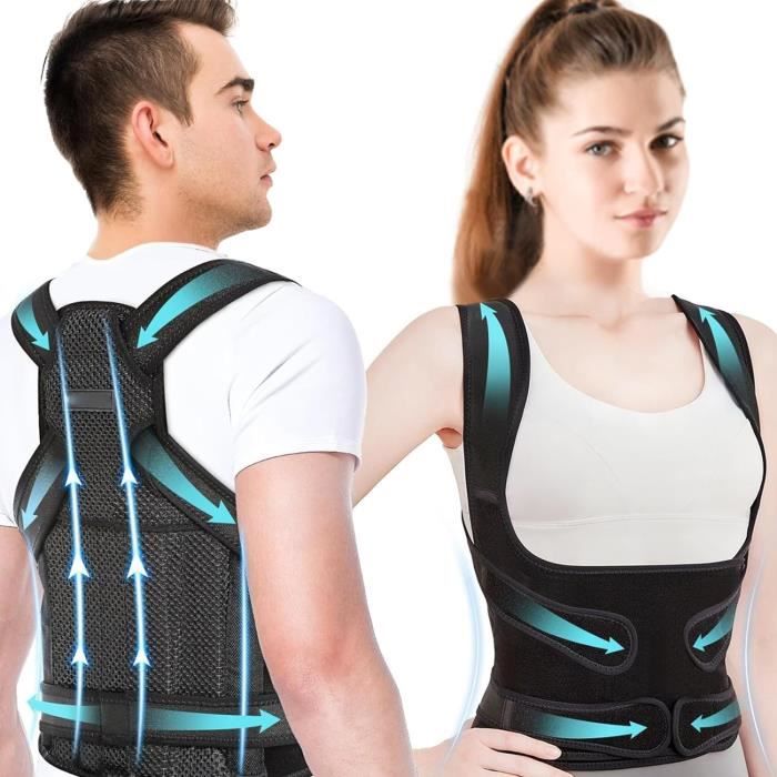 ORTHESE Posture Correcteur Dos Droit Femme Homme Redresseur de Dos ...