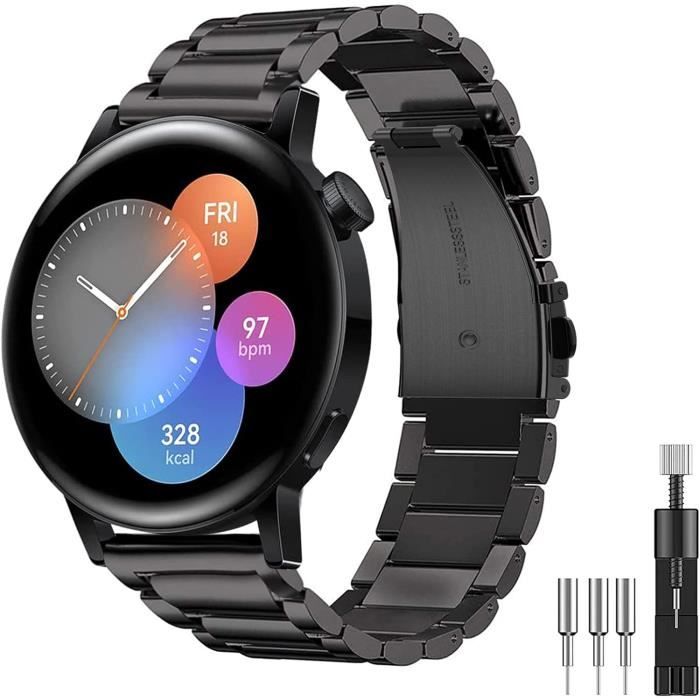 Pour Huawei Watch Gt 2-3 42Mm Bracelet,Acier Inoxydable Wrist Band Vec ...
