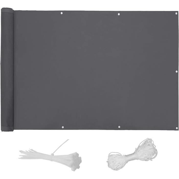 Brise-Vue Et Pare-Soleil Pour Balcon 0.7X5M Légèrement Transparent Vent ...