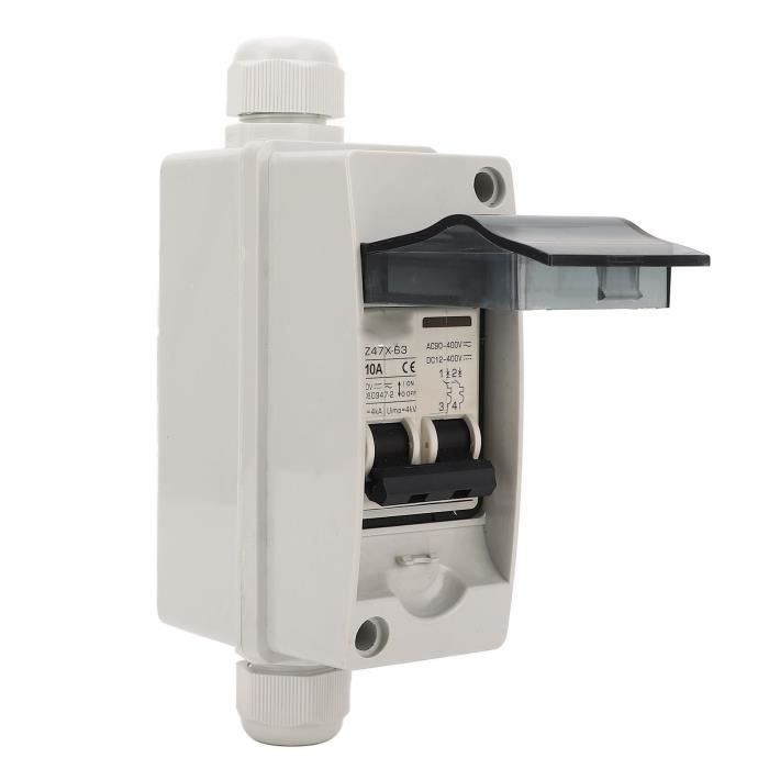 Cikonielf Disjoncteur miniature sur rail DIN Interrupteur de Déconnexion Solaire 10A IP65 ...