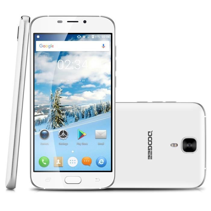 DOOGEE X9 Pro 4G Smartphone 5.5 pouces 2.5D Android 6.0 MT6737 Quad ...