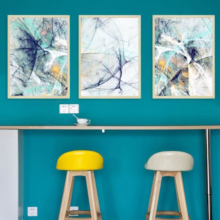 Fdit Sticker mural 3 pièces 3D peinture décorative autocollant mural ...