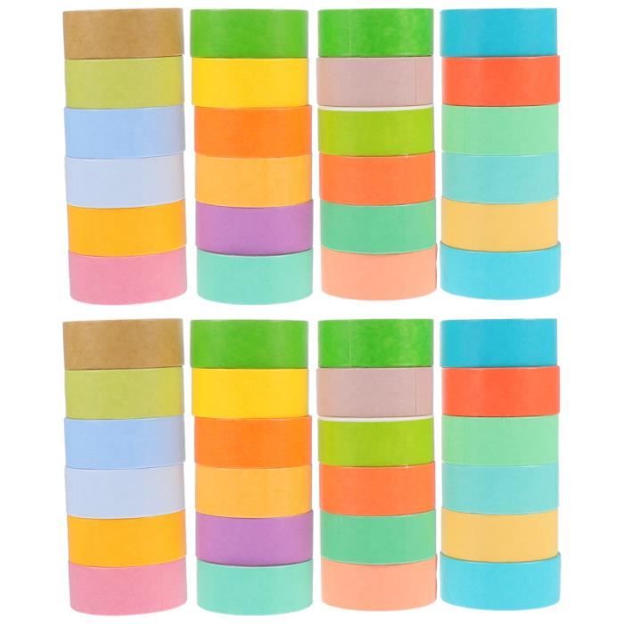 48 Rouleaux Washi Bande Décorative Masquage Ruban Adhésif Couleur Ruban ...