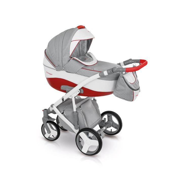 RefAve-0083 - Lux4kids Poussette combinée 3en1 avec Nacelle Matelas ...