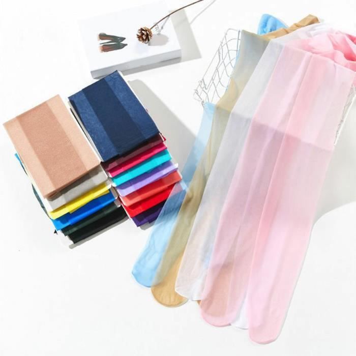 Beaux Collant de couleur unie pour dames de couleur bonbon taille ...