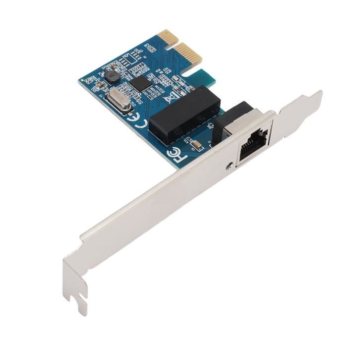 Carte réseau PC - PWSHYMI - PCIe - RJ45 unique - Gigabit Ethernet ...