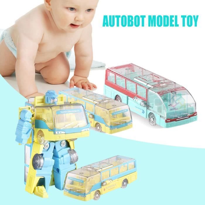 Mini jouet d'enfants de robot de bus transformant, jouet de modèle d ...