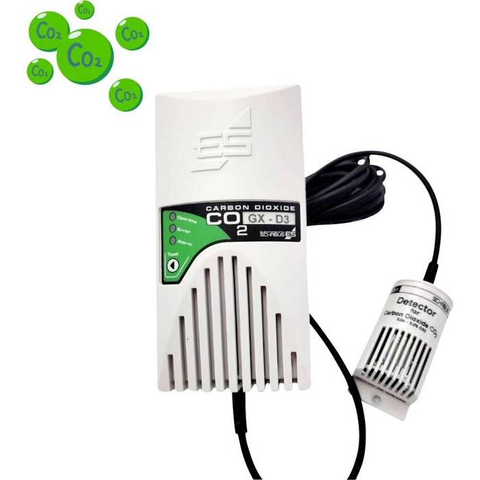 Schabus GX-D3 Détecteur de gaz avec capteur externe sur secteur Gaz détecté dioxyde de carbone ...