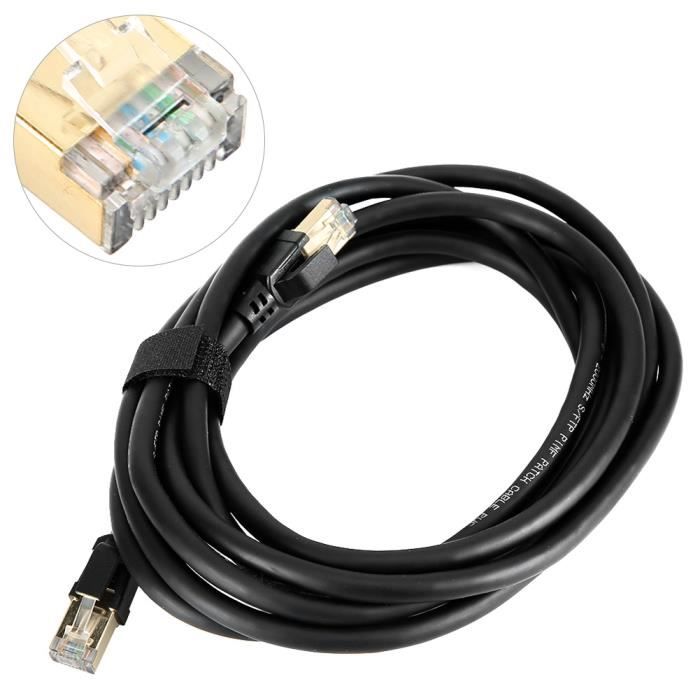 Shipenophy Patch Ethernet Câble Ethernet Cat8 RJ45, câble rond réseau ...