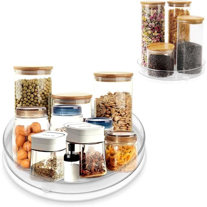 Domkan 2 Pcs Plateau Tournant, pour épices Condiment Rangement de ...