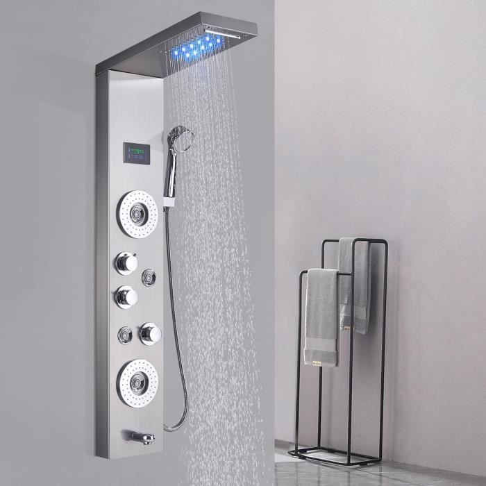 Suguword Colonne de douche - Hydromassantes Jets Panneau de Douche LED ...