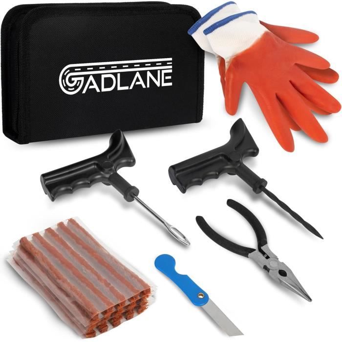 Kit Reparation Pneu À Plat De Crevaison Sans Chambre À Air Outils De 7 ...