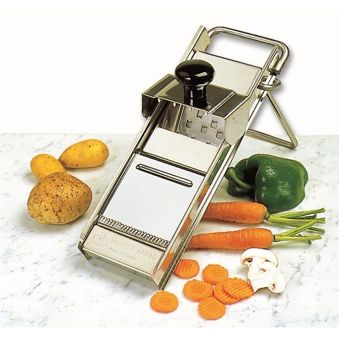 Mandoline inox professionnelle MATFER. Dim : L 364 x Lg 113 mm ...