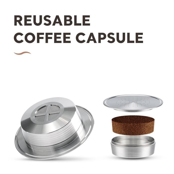 Capsules de Café RéUtilisables, Dosettes de Café Rechargeables en Acier ...