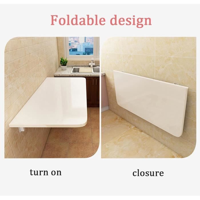 Table Murale Rabattable,Table Pliante Murale,Table De Salle À Manger ...