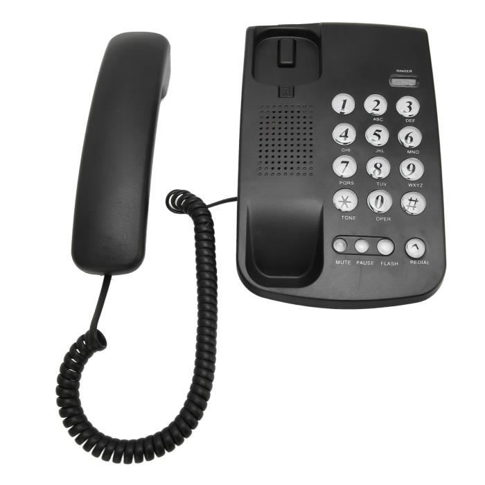 Omabeta Téléphone de bureau Téléphone filaire, fonction Flash mains ...
