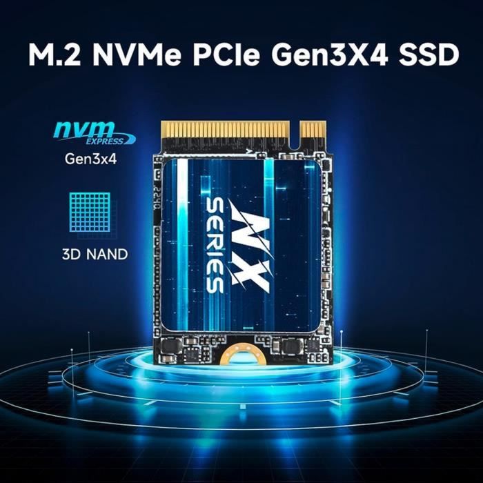 SSD M.2 NVME PCle Gen 3×4 - KingSpec - 512Go - 3D TLC - PCI Express 3.0 ...