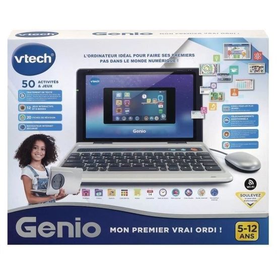 Ordinateur VTECH Genio - Pour les enfants de 5 à 12 ans - Gris - Plus ...