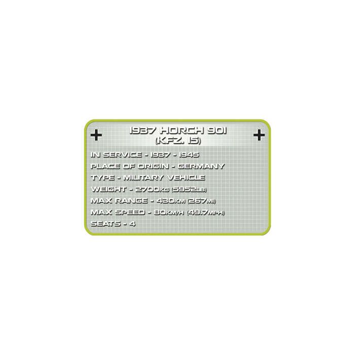 Jeux de Construction - Cobi 2405 - 1937 Horch 901 (Kfz.15) - Cdiscount ...